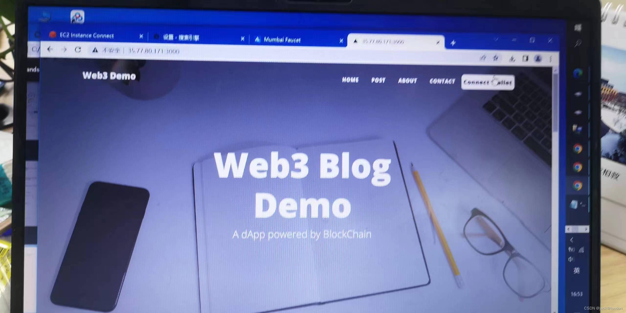 AWS动手实验 - 创建一个Web3网站_aws 搭建web项目 csdn-CSDN博客