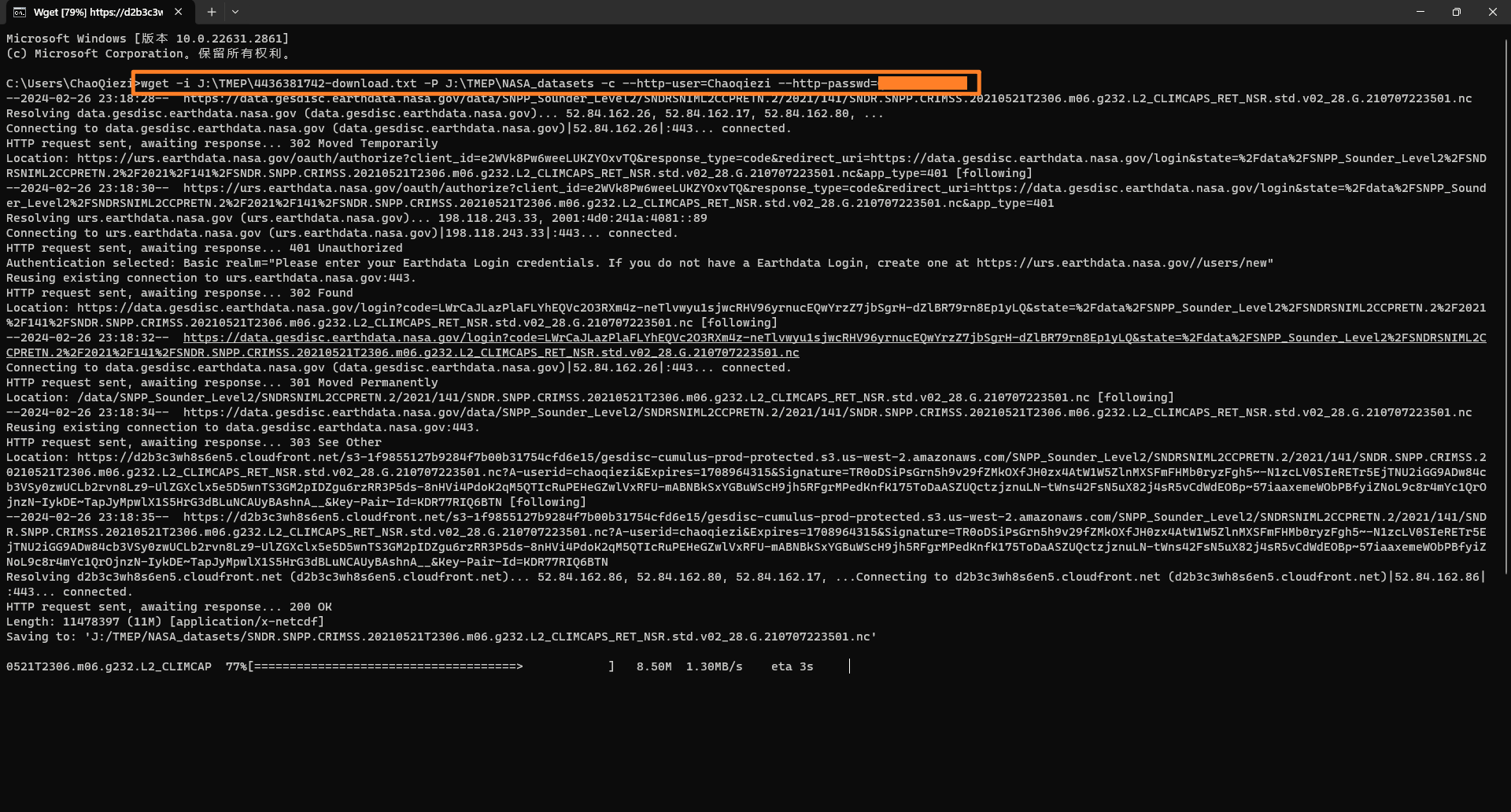 Wget: 如何批量下载风云卫星和NASA数据?_风云卫星数据下载-CSDN博客