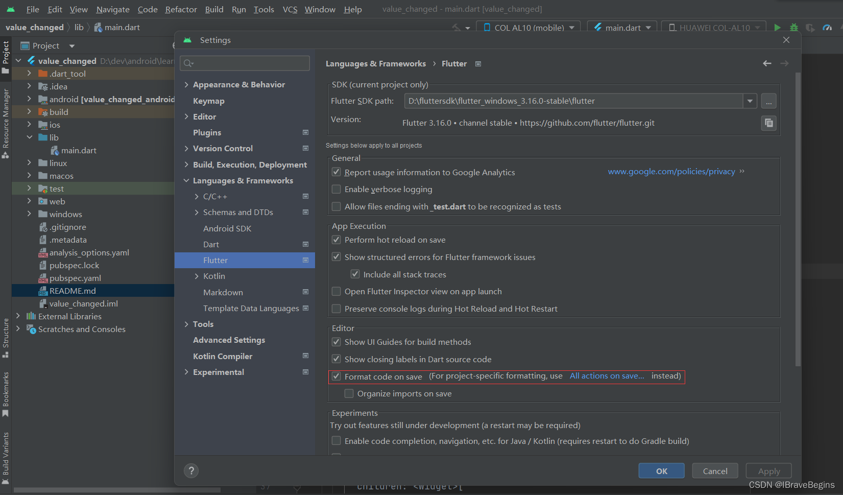 【flutter】保存时格式化代码format Code On Saveflutter 代码格式化 Csdn博客 6051