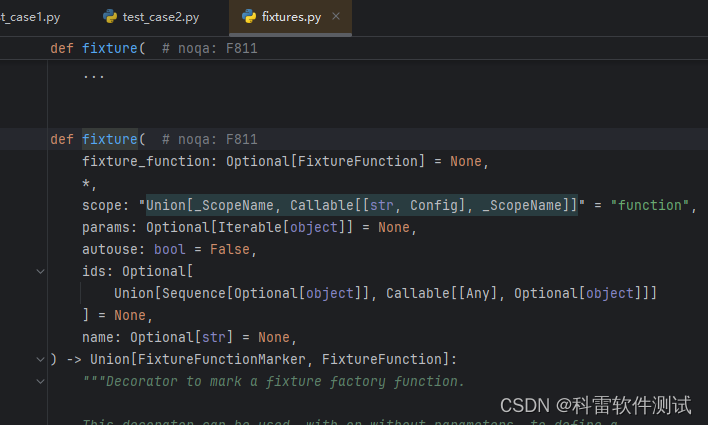 Pytest框架中fixture功能详解_pytest.fixture(scope='class')-CSDN博客