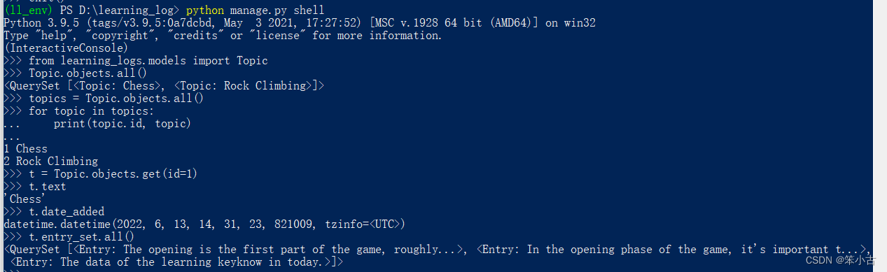 《python编程：从入门到实践》练习18 218 2 简短的条目 当前django在管理网站或shell中显示entry 实例时模型ent Csdn博客