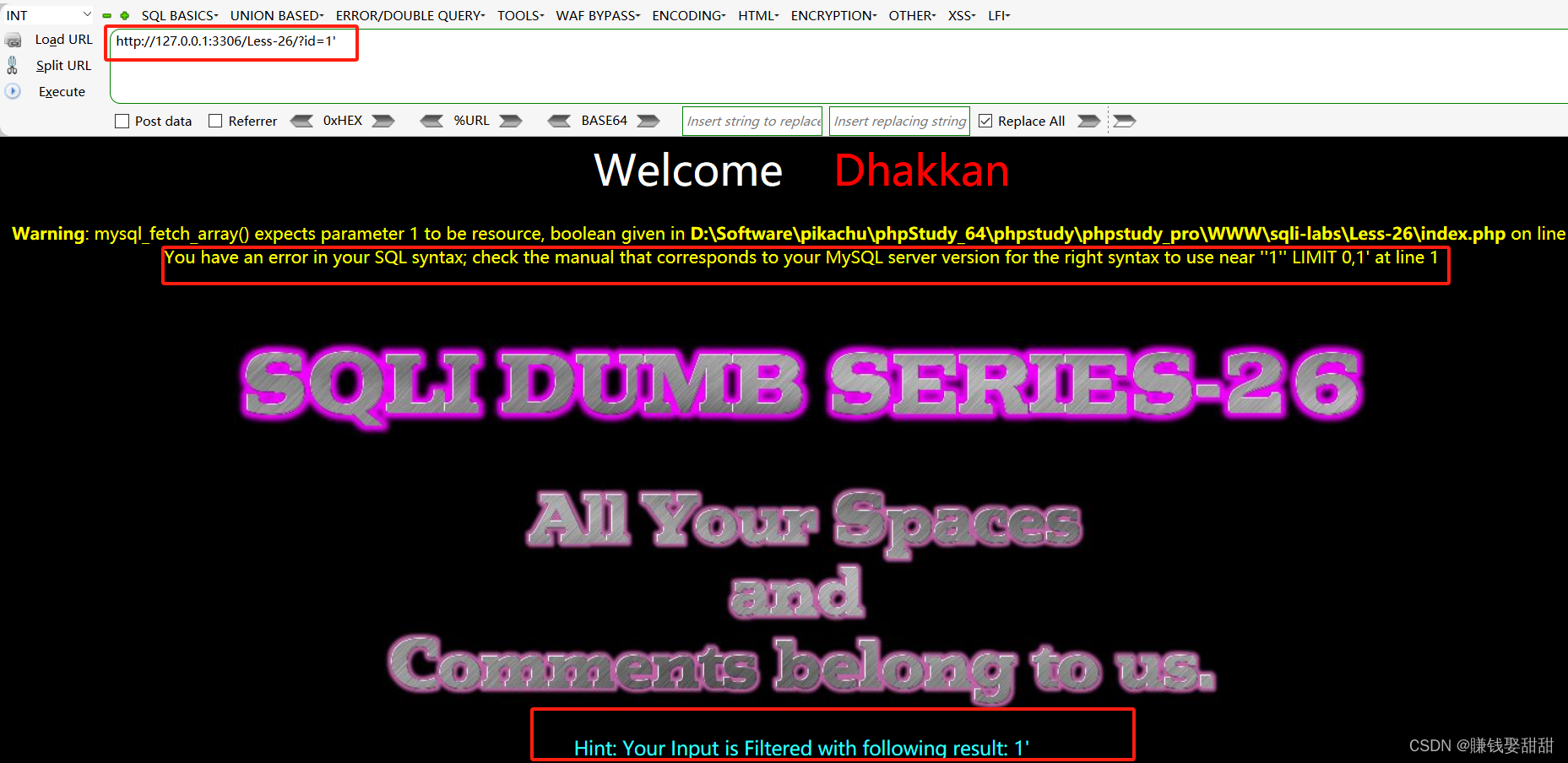 SQLI-labs-第二十六关和第二十六a关_sql注入第26关-CSDN博客