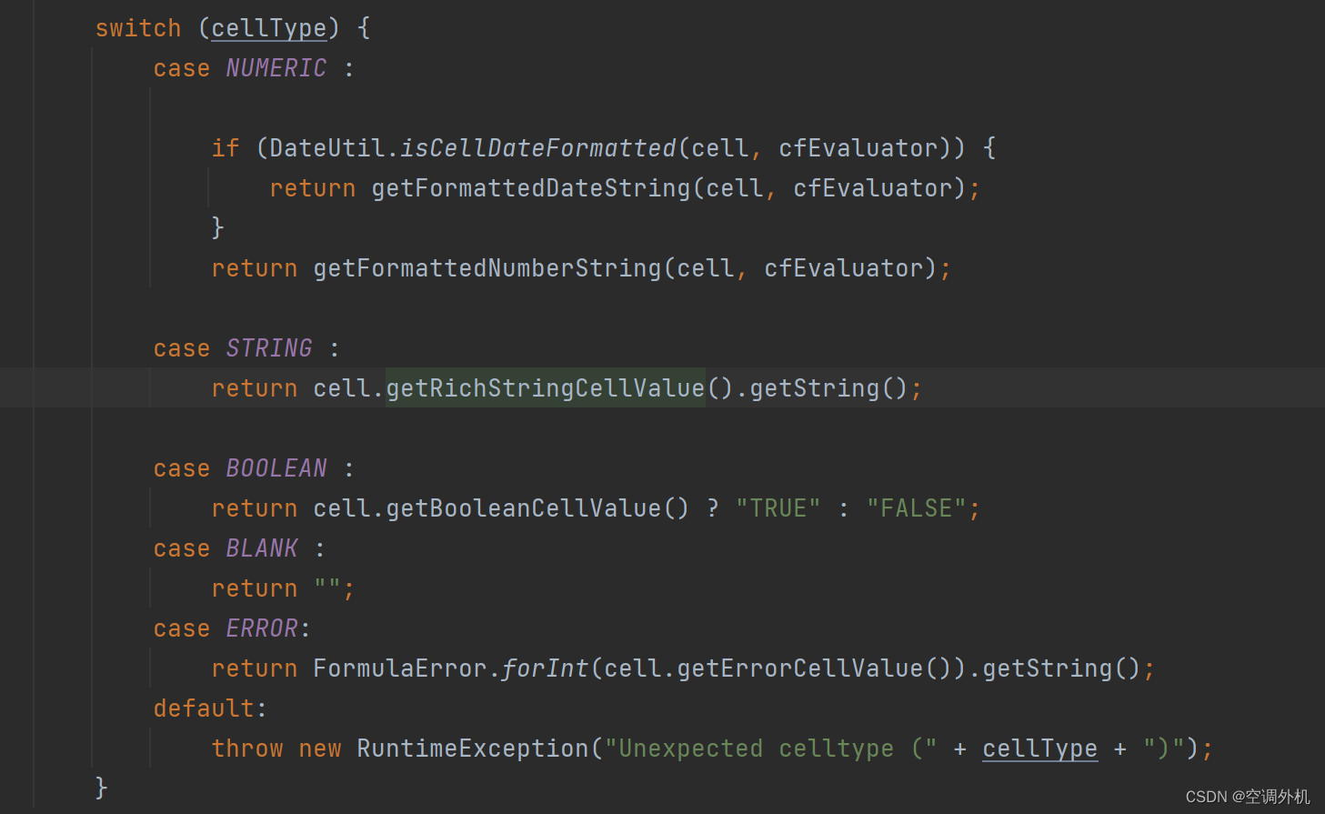 在java中获取excel的cell值的时候报错_xssfcell.typemismatch-CSDN博客