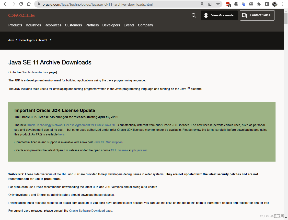 ORACLE JAVA JDK 11 下载获取(匹配P6 EPPM 22.12)_java11下载-CSDN博客