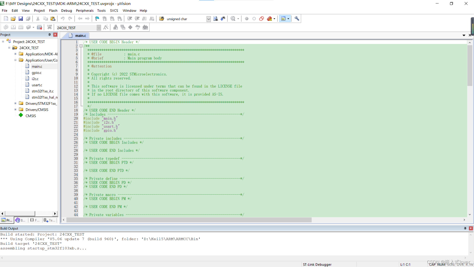 STM32 (基于HAL库) 硬件IIC读写任意AT24CXX芯片_at24c程序-CSDN博客