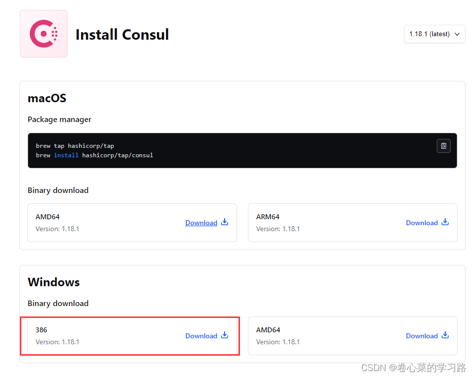 Consul 详细安装教程，以及配置持久化以及注册为服务详细教程_consul安装-CSDN博客