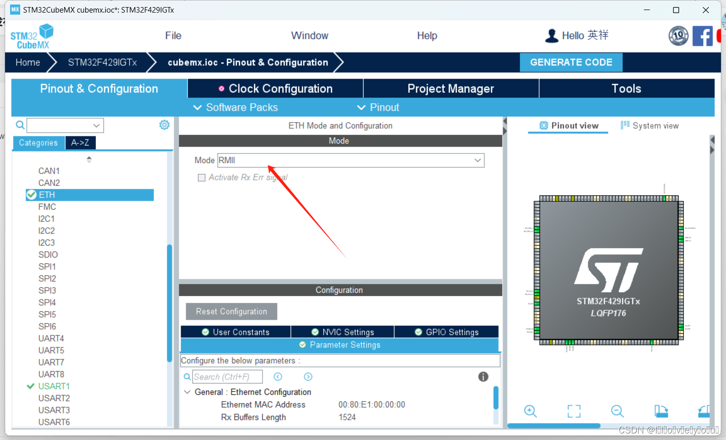 【笔记】STM32F429IGT6+RT-Thread+ETH+LWIP_stm32f429 以太网-CSDN博客