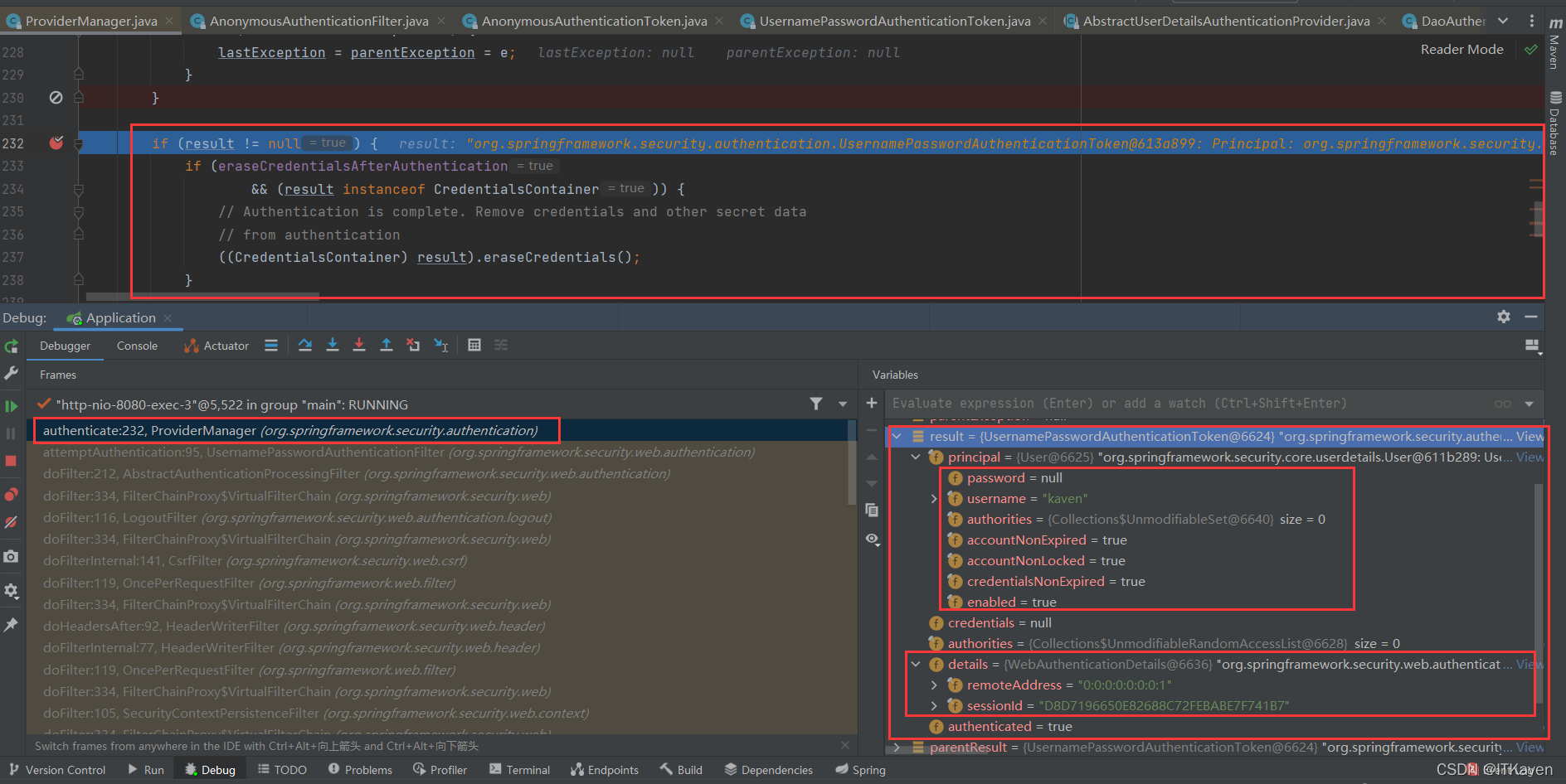 Spring Security：身份验证处理AuthenticationManager介绍与Debug分析_spring authenticationmanager-CSDN博客