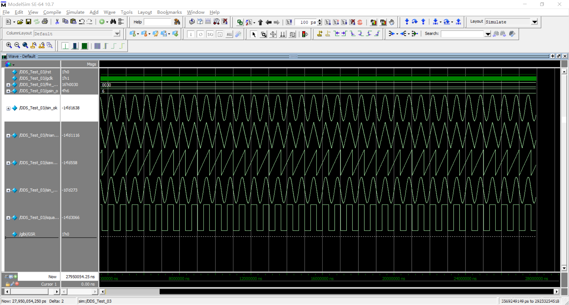 基于FPGA的DDS算法实现（可调幅值，附ISE联合Modelsim仿真结果）-CSDN博客