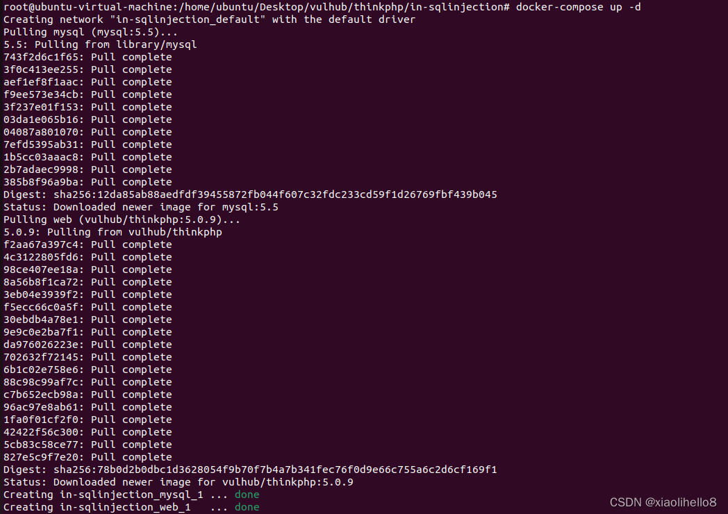vulhub thinkPHP5 SQL注入&&敏感信息泄露漏洞复现_thinkphp报错信息泄露-CSDN博客