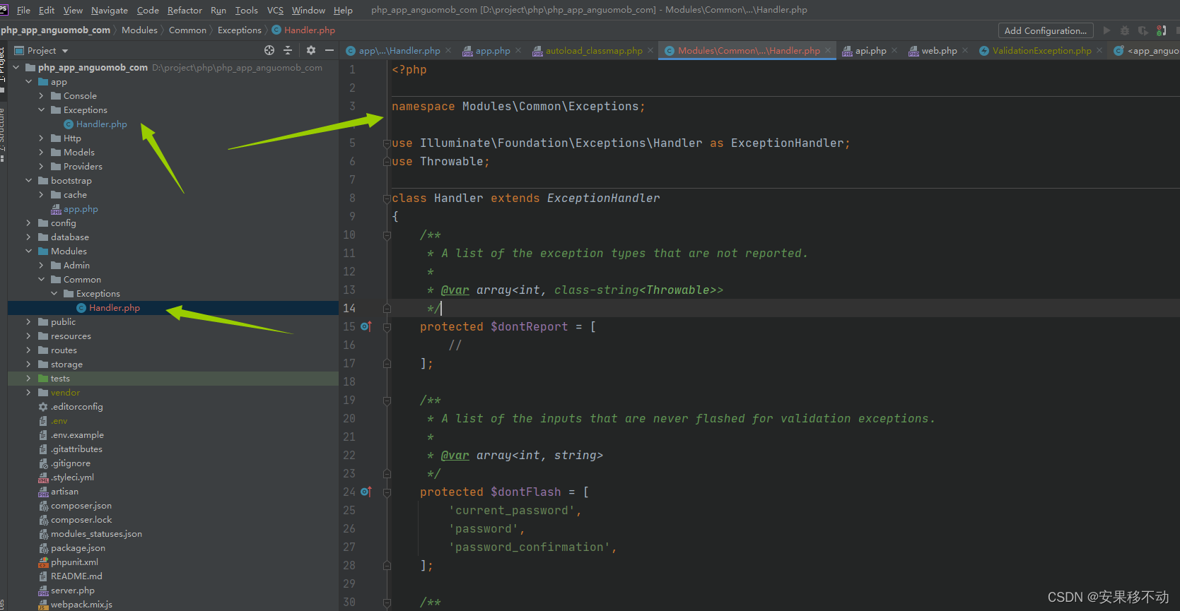Laravel -＞Exceptions -＞Handler-＞ render错误异常的封装_laravel handler-CSDN博客