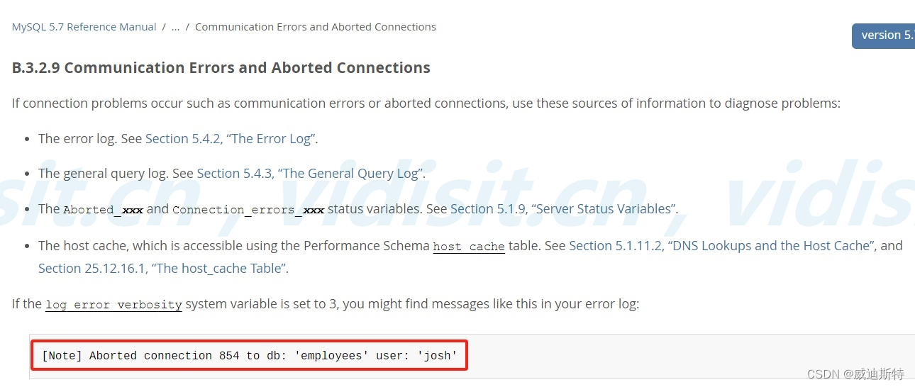 MySQL问题专题： MySQL5报错 Got an error reading communication packets 属于Aborted connection的解决-CSDN博客