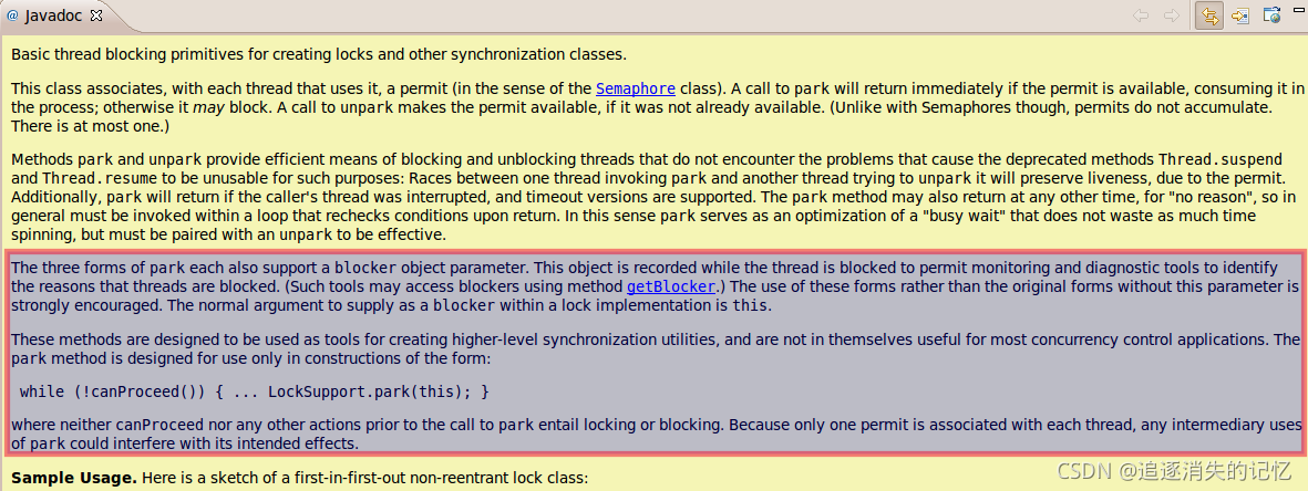 java.util.concurrent.locks.LockSupport 详解_java.util.concurrent.locks.locksupport.park-CSDN博客