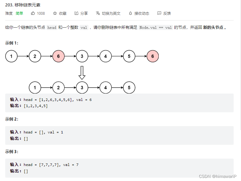 Java实现leetcode203移除链表元素移除链表元素 Java 代码测试 Csdn博客