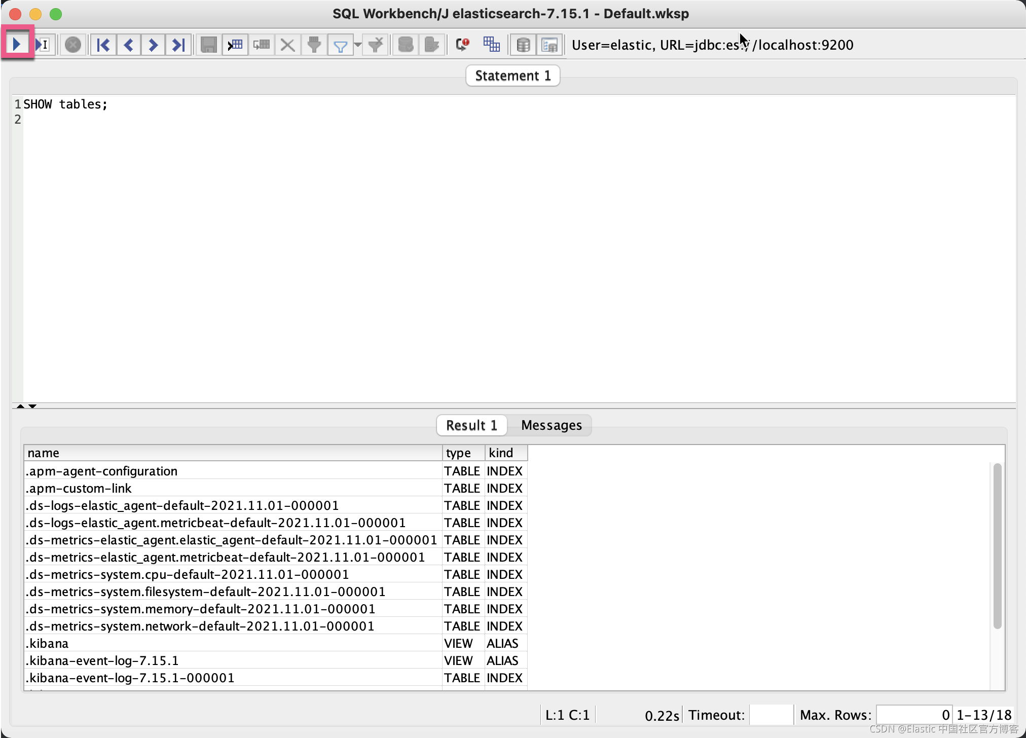 Elasticsearch：使用 JDBC client 连接到 Elasticsearch - SQL Workbench_elasticsearch连接工具-CSDN博客