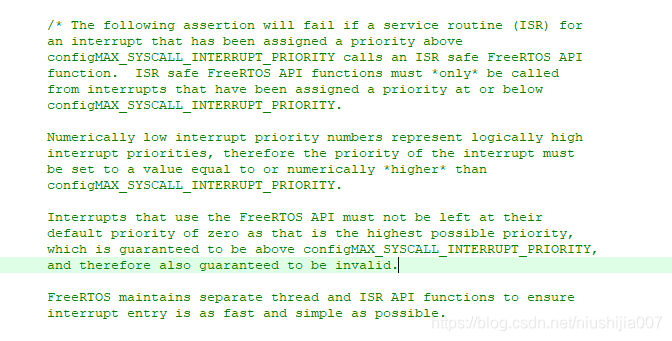 freertos中的configASSERT( ucCurrentPriority ＞= ucMaxSysCallPriority )；_configassert ...