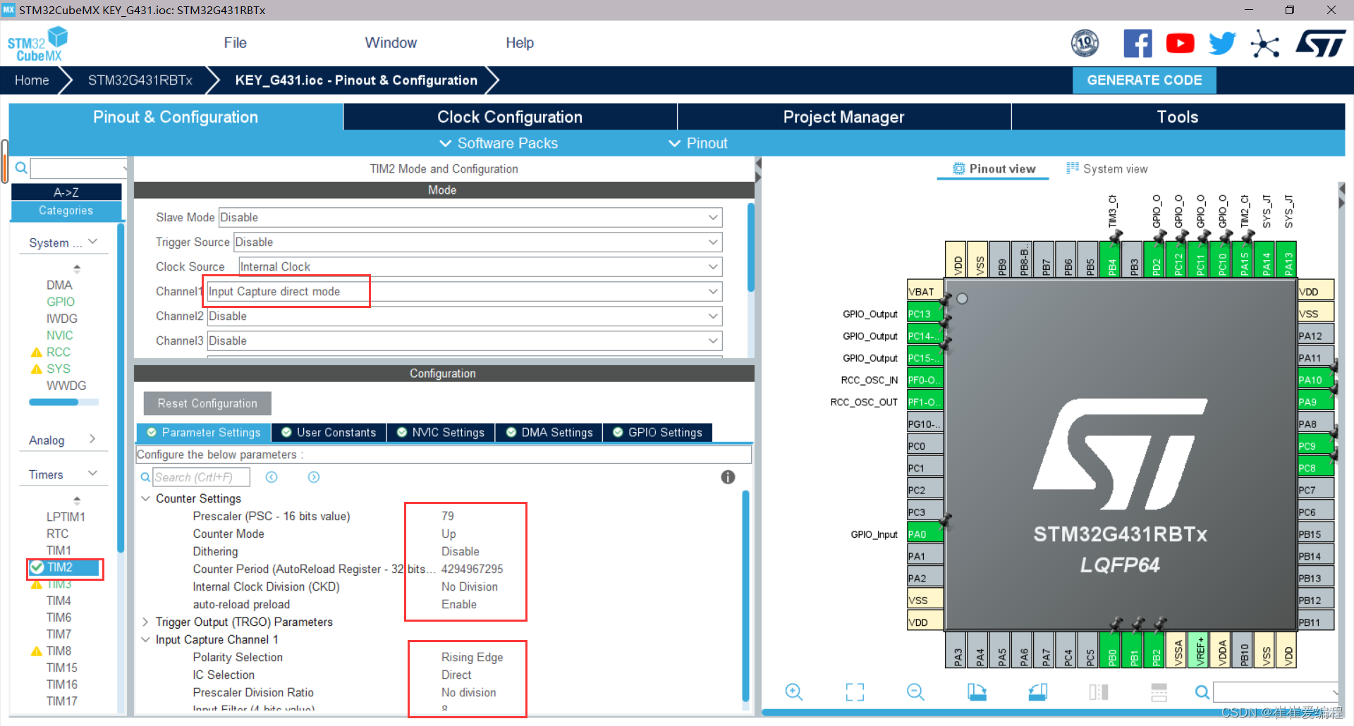 ⑥【蓝桥杯】STM32G4嵌入式竞赛实训平台（CT117E-M4）学习——输入捕获_ct117e自带程序-CSDN博客