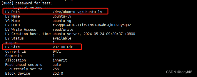 Ubuntu server 24 (Linux) 新增磁盘 lvm 动态扩容磁盘空间_乌班图server对lvm磁盘分区-CSDN博客