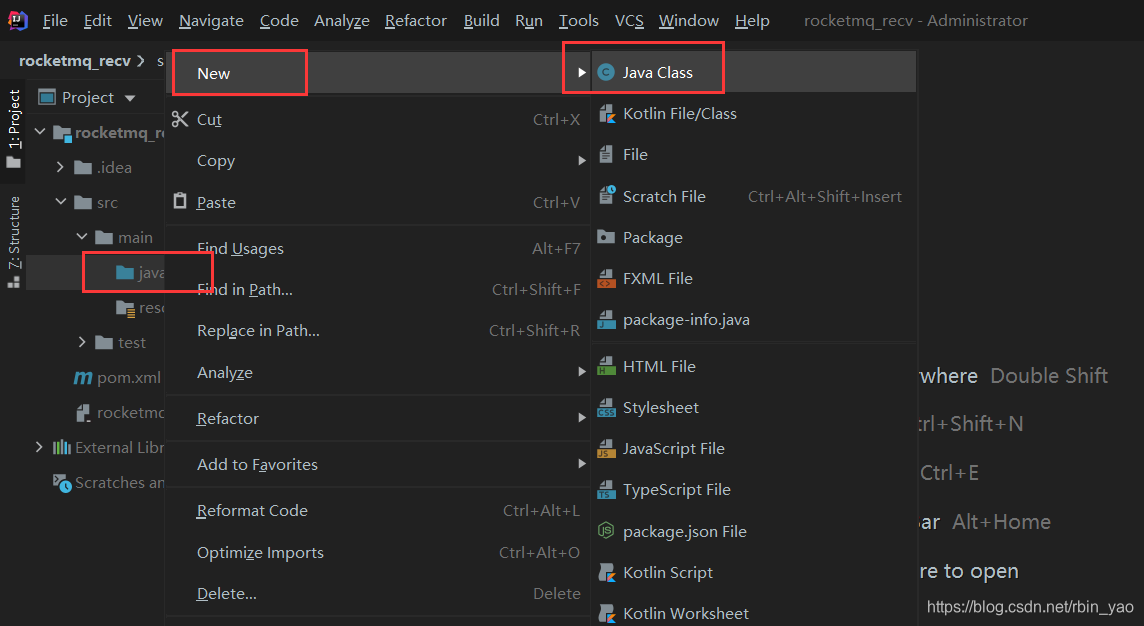 IDEA创建maven项目测试rocketMQ_org.apache.rocketmq maven-CSDN博客