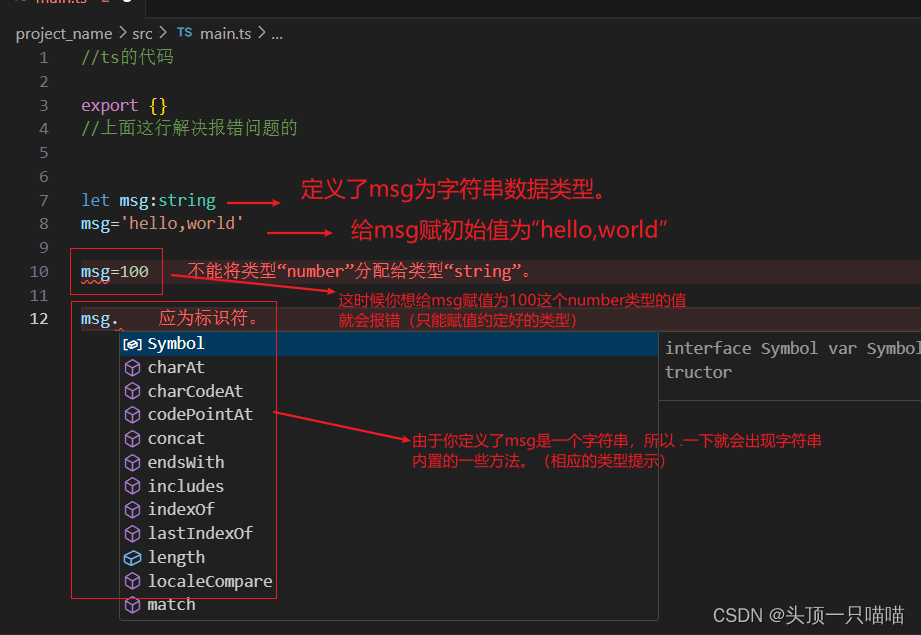 Typescript的基础知识:ts类型注解是什么?ts类型注解的作用是什么?那么ts的常用类型注释有那些呢?简单类型应该如何书写呢?ts 注释 Csdn博客