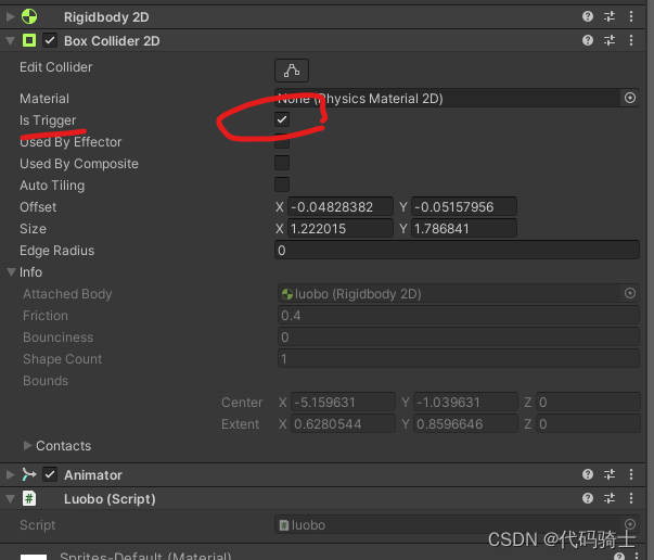 Unity笔记（15）：OnTriggerEnter2D [2D]-CSDN博客