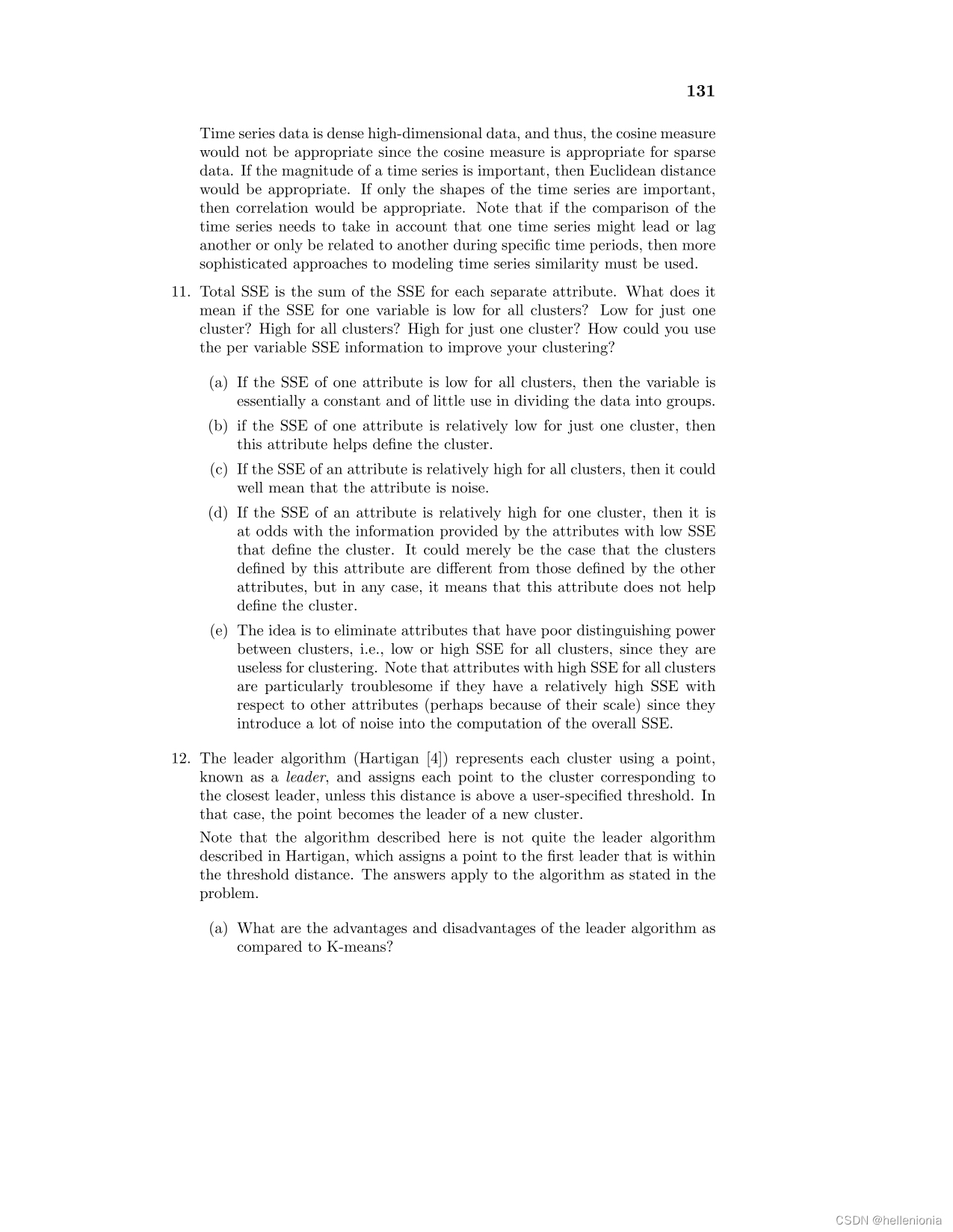 【数据挖掘导论课后习题答案】第8章 Cluster Analysis Basic Concepts And Algorithms(含英文原版)数据挖掘导论第八章课后答案 Csdn博客