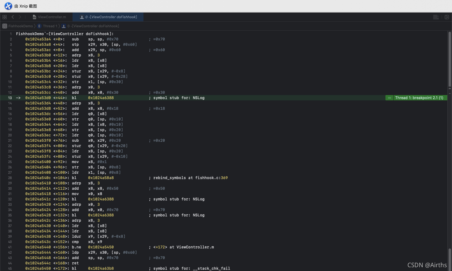 fishhook（二）：基本使用 && 源码分析_fishhook 使用-CSDN博客