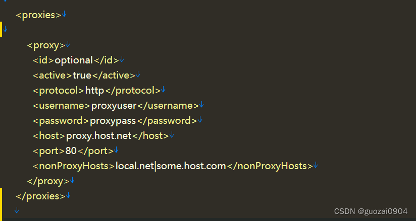 Mavensettings.xml中的代理设置示例,-CSDN博客