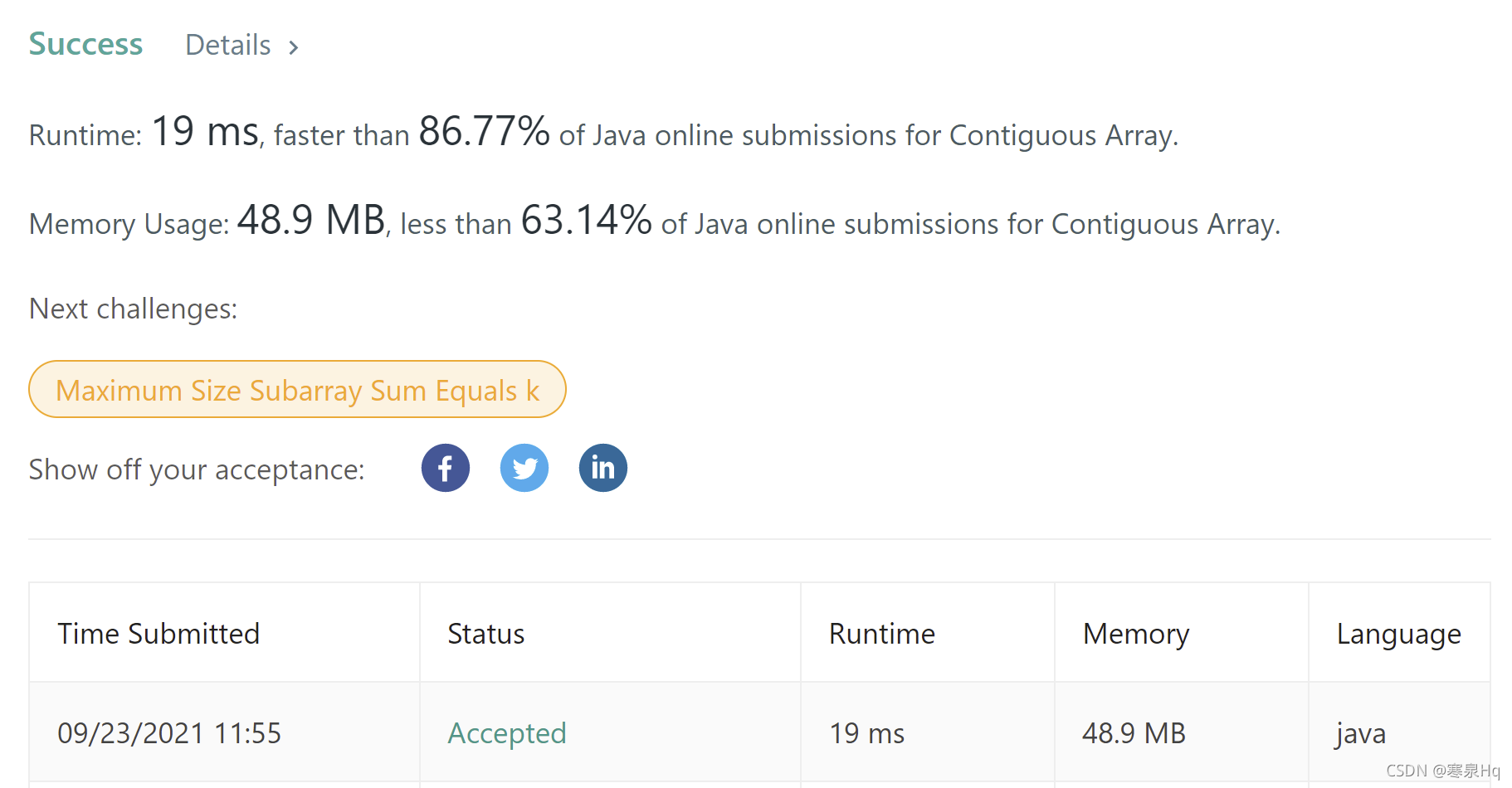 leetcode 525. Contiguous Array | 525. 连续数组（Java）_leetcode525-CSDN博客