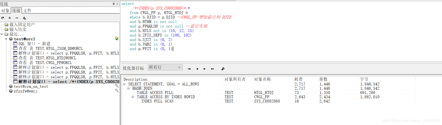 Oracle强制索引与Hints-CSDN博客