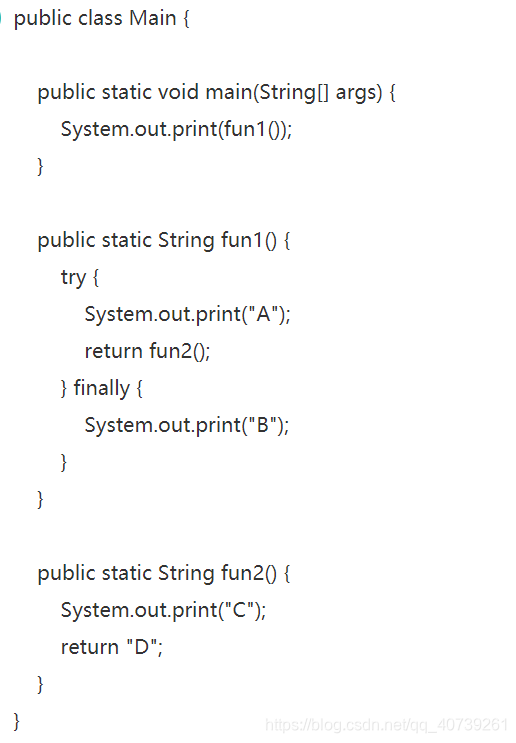 Java中，try中含有return，其次finally。关于这些的执行顺序，输出结果如何。_try括号里有return语句, finally执行顺序-CSDN博客