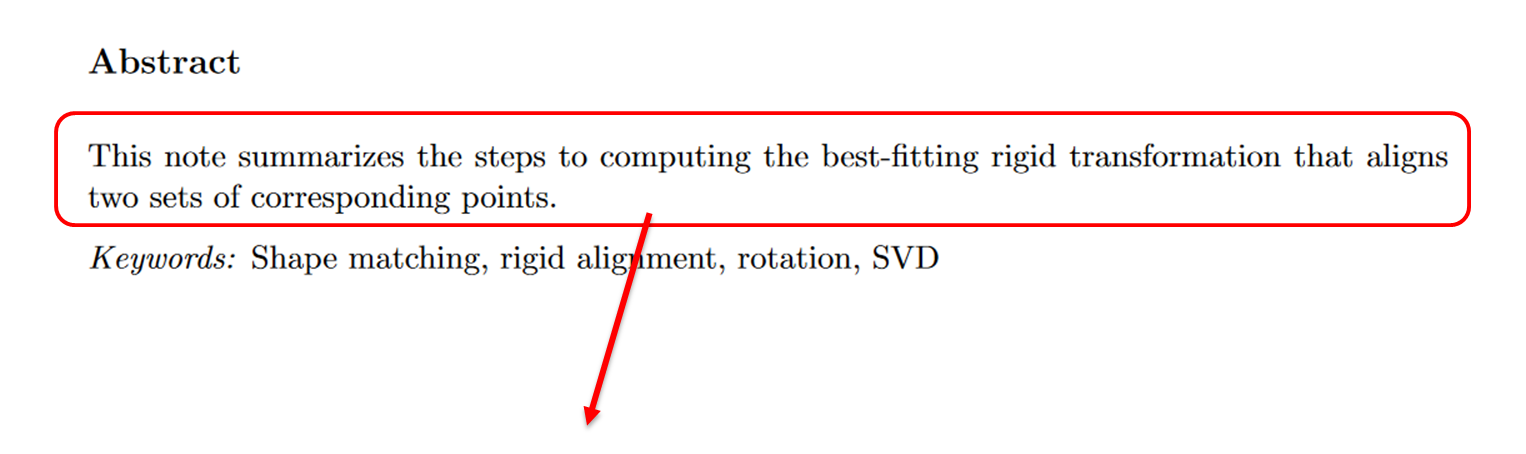 Least-Squares Rigid Motion Using SVD——文献精读（使用 SVD 方法求解 ICP 问题）-CSDN博客