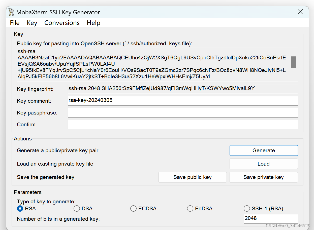 MobaXterm用SSH密钥免密登陆RetHat9_mobaxterm 密钥登录-CSDN博客
