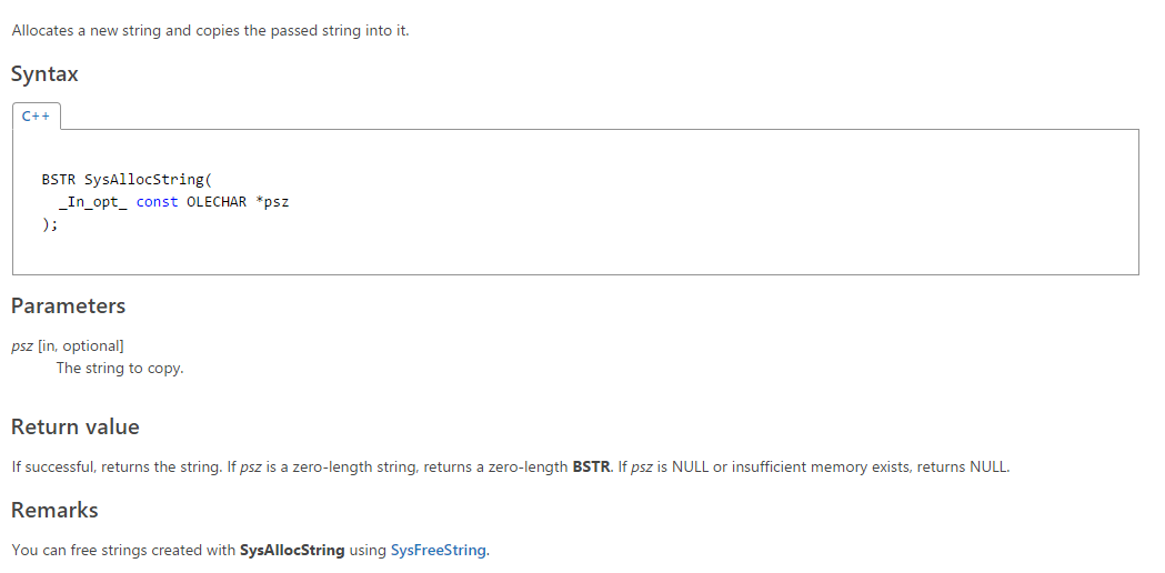 SysAllocString的简单使用-CSDN博客