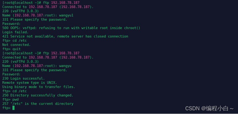 OpenEuler欧拉系统搭建FTP服务器_欧拉系统安装ftp-CSDN博客