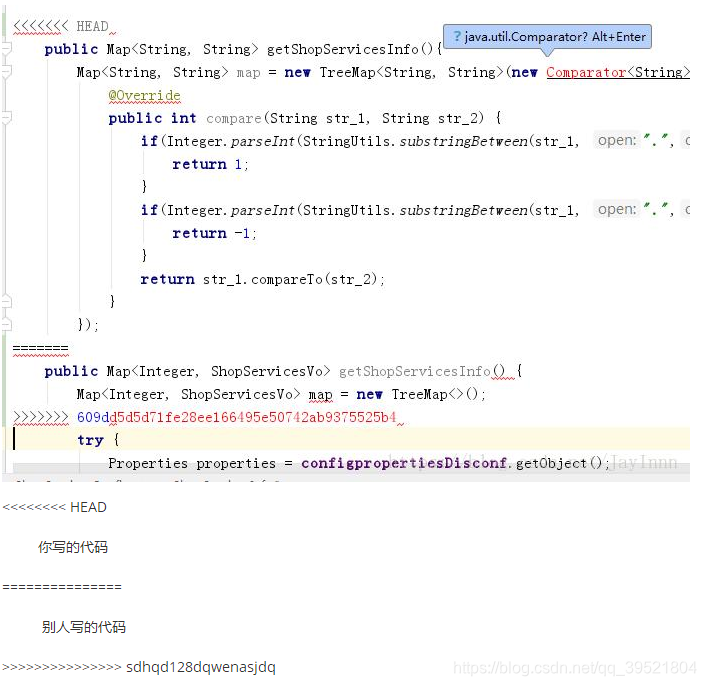 git AutoMatic merge failed；fix conflicts and then commit the result._merge failed; fix conflicts ...