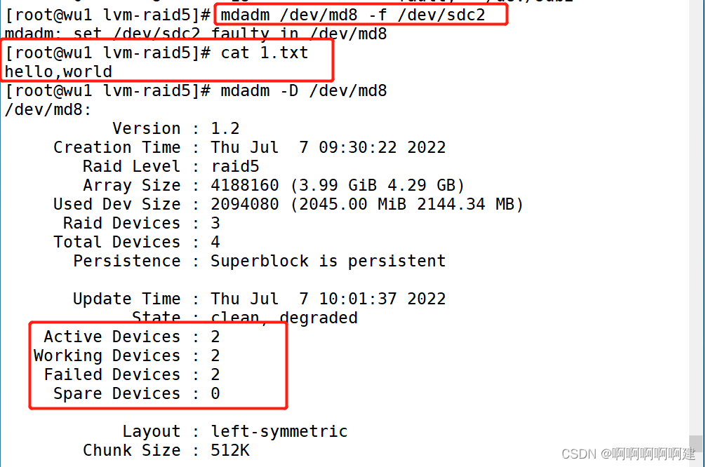 Linux中RAID和LVM结合使用实验_raid和lvm并存-CSDN博客