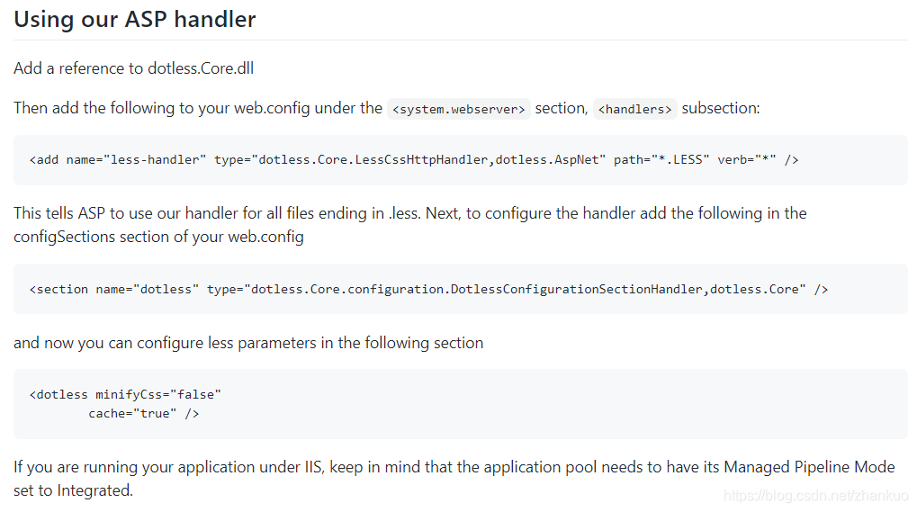 ASP.NET MVC中使用dotless出错处理：未能从程序集“dotless.Core”中加载类型“dotless.Core.configuration***_dotless程序映射-CSDN博客