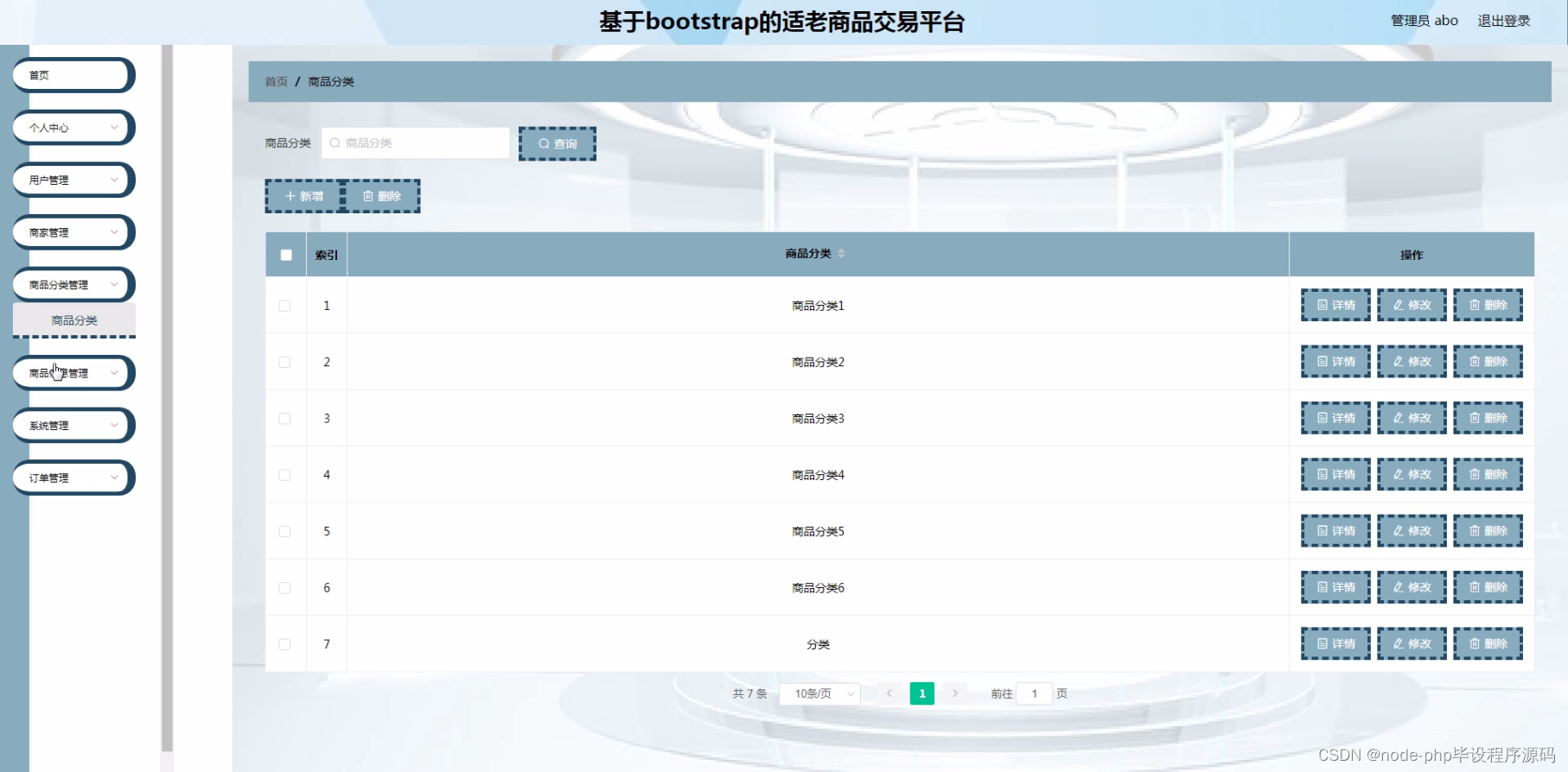 springboot/java/php/node/python基于bootstrap的适老商品交易平台【计算机毕设】-CSDN博客