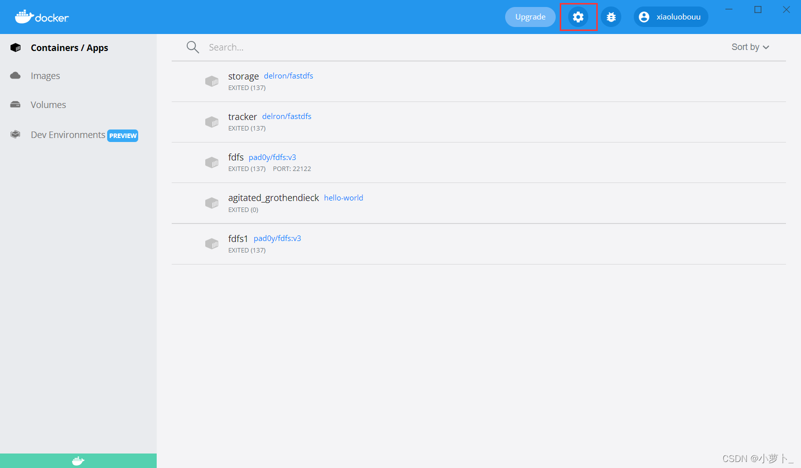 【Django项目天天生鲜】安装Docker Desktop和FastDFS（和python交互还是失败了，有人遇到跟我一样的问题吗？）_windows10 docker desktop ...