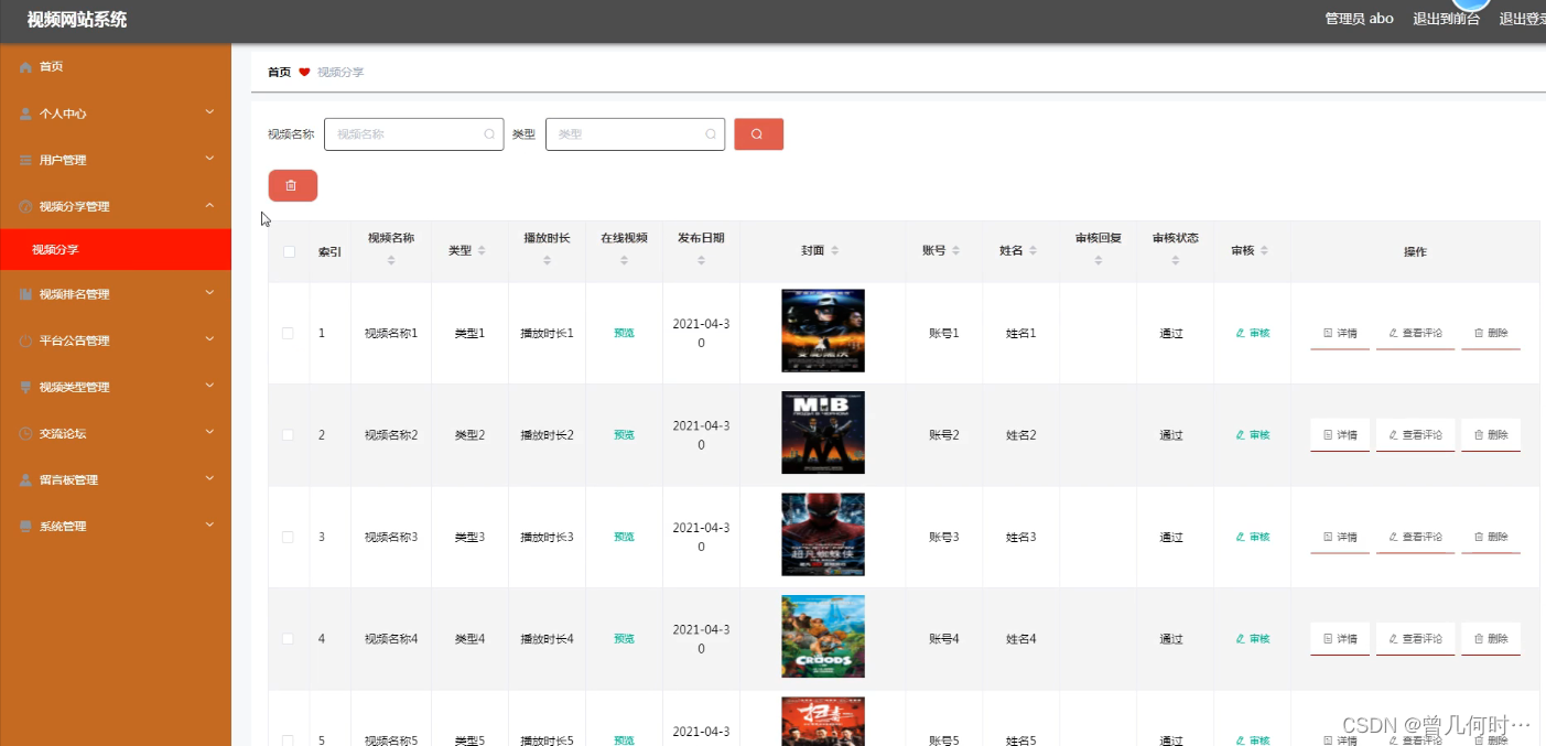 基于Java+Spring Boot+MySQL的视频网站系统_基于springboot视频学习网站管理系统-CSDN博客
