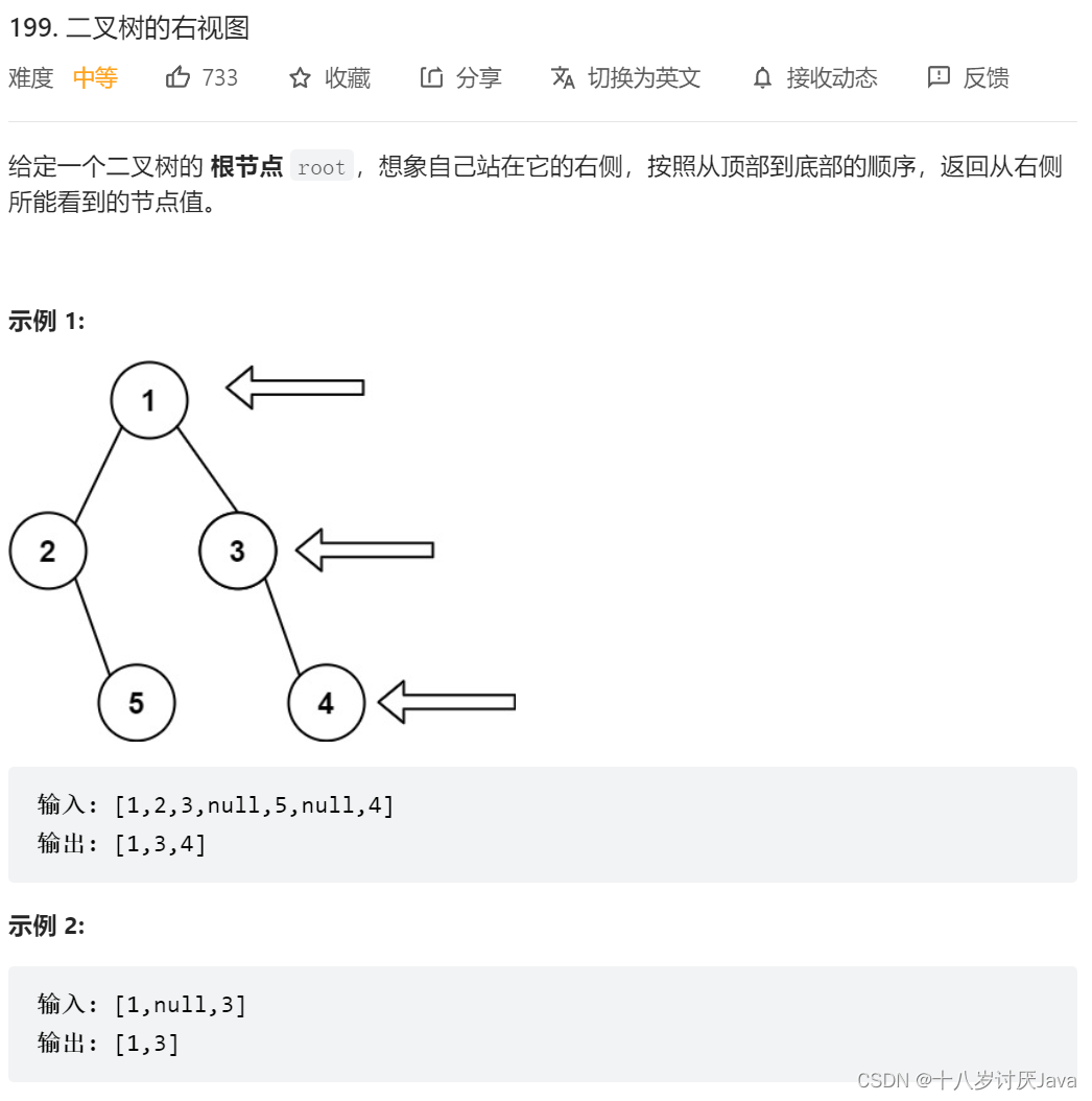 Leetcode二叉树系列——199二叉树的右视图leecode199题 Csdn博客
