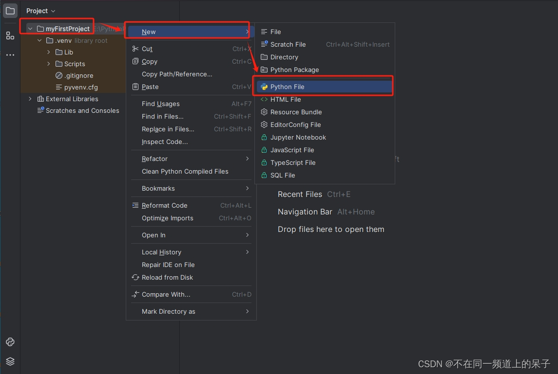 003、Python 创建第一个项目_pytthon程序举例-CSDN博客