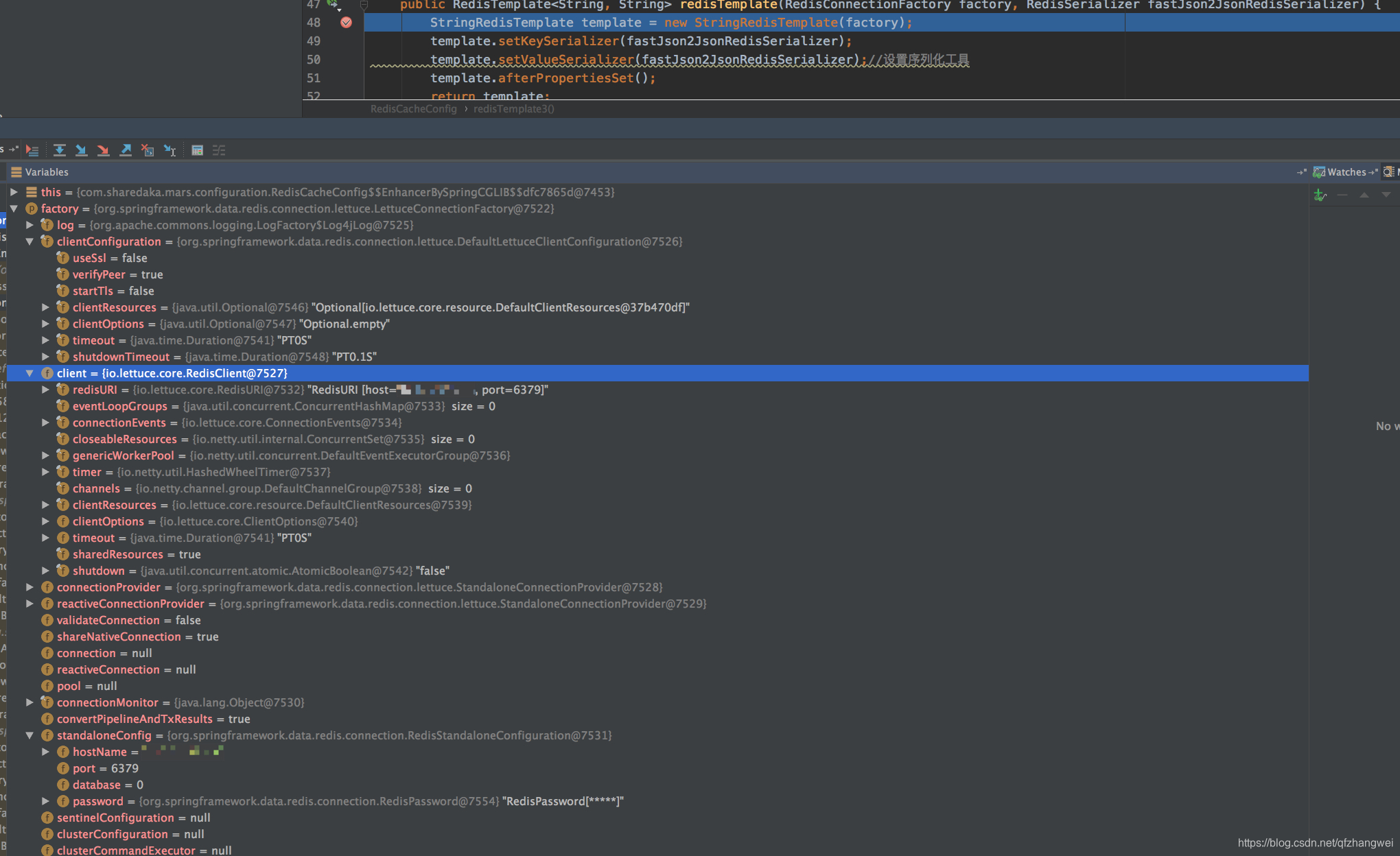 org.springframework.data.redis.connection.lettuce.LettuceConnectionFactory$SharedConnection ...