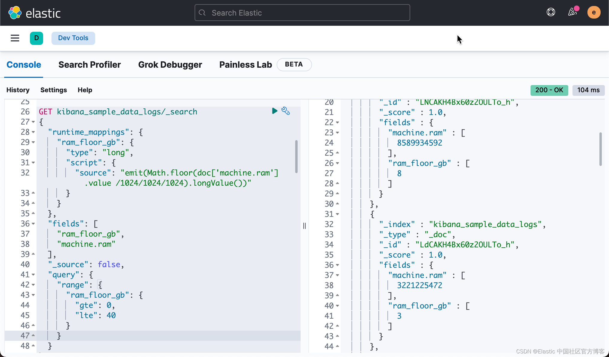 Elasticsearch：使用算术运算的临时 Runtime field_elastic search runtime field 调用 ...