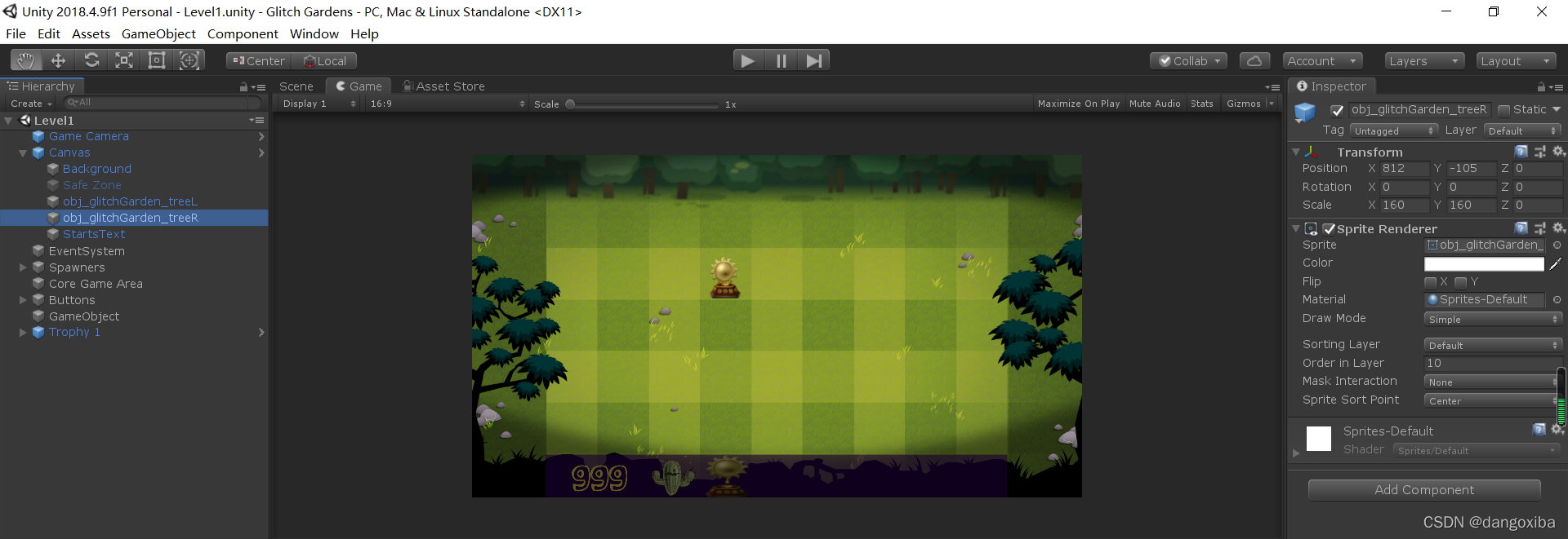[unity2d入门教程]简单制作仿植物大战僵尸游戏之②搭建游戏场景 制作动画 Complete C Unity Game