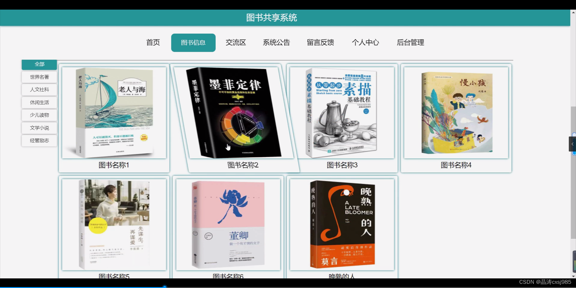 Java计算机毕业设计图书共享系统(附源码、数据库)基于java的图书交流系统毕业设计 Csdn博客