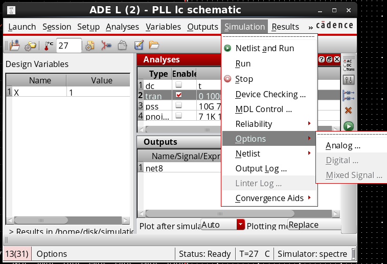 Cadence virtuoso error_no convergence achieved with the minimum time ...