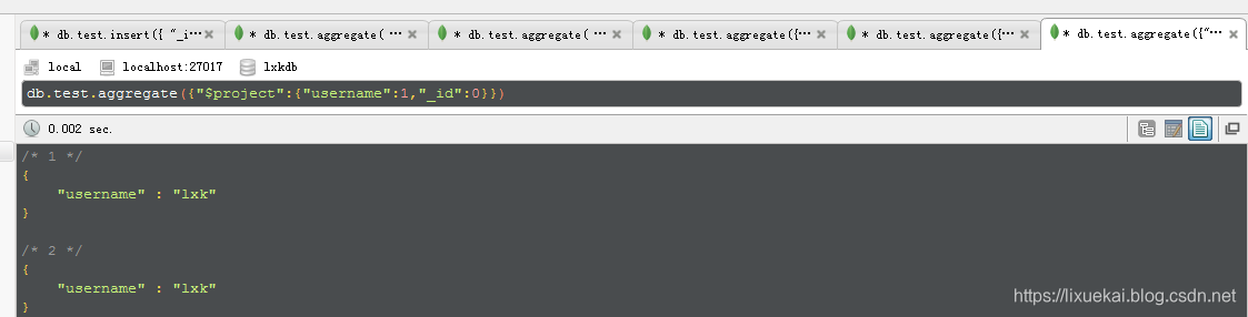 mongodb aggregate $project 命令_mongodb aggregate project-CSDN博客