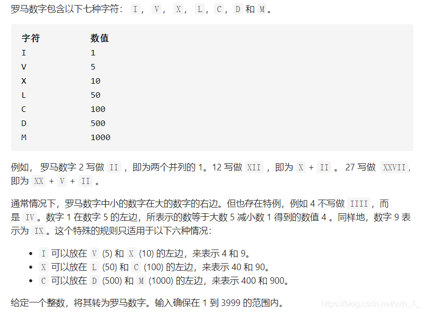 Leetcode题解——整数转罗马数字整数转罗马数字题解 Csdn博客